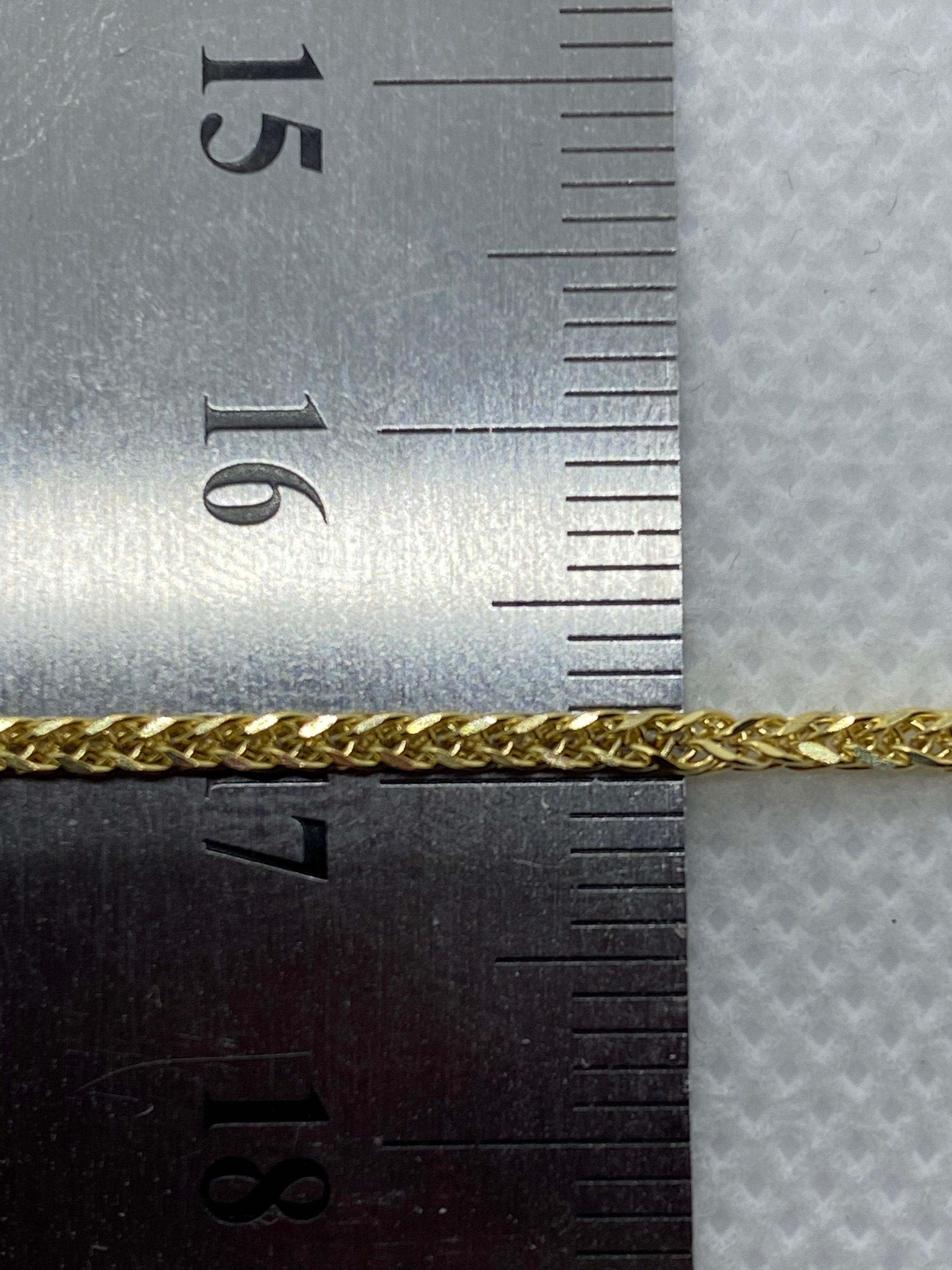 18k Solid Gold Foxtail Chain, Foxtail Chain, Foxtail Necklace, Franco ...