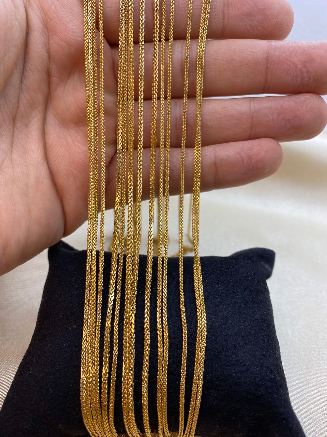18k Gold Foxtail Chain Foxtail Chain Foxtail Necklace - Etsy Canada