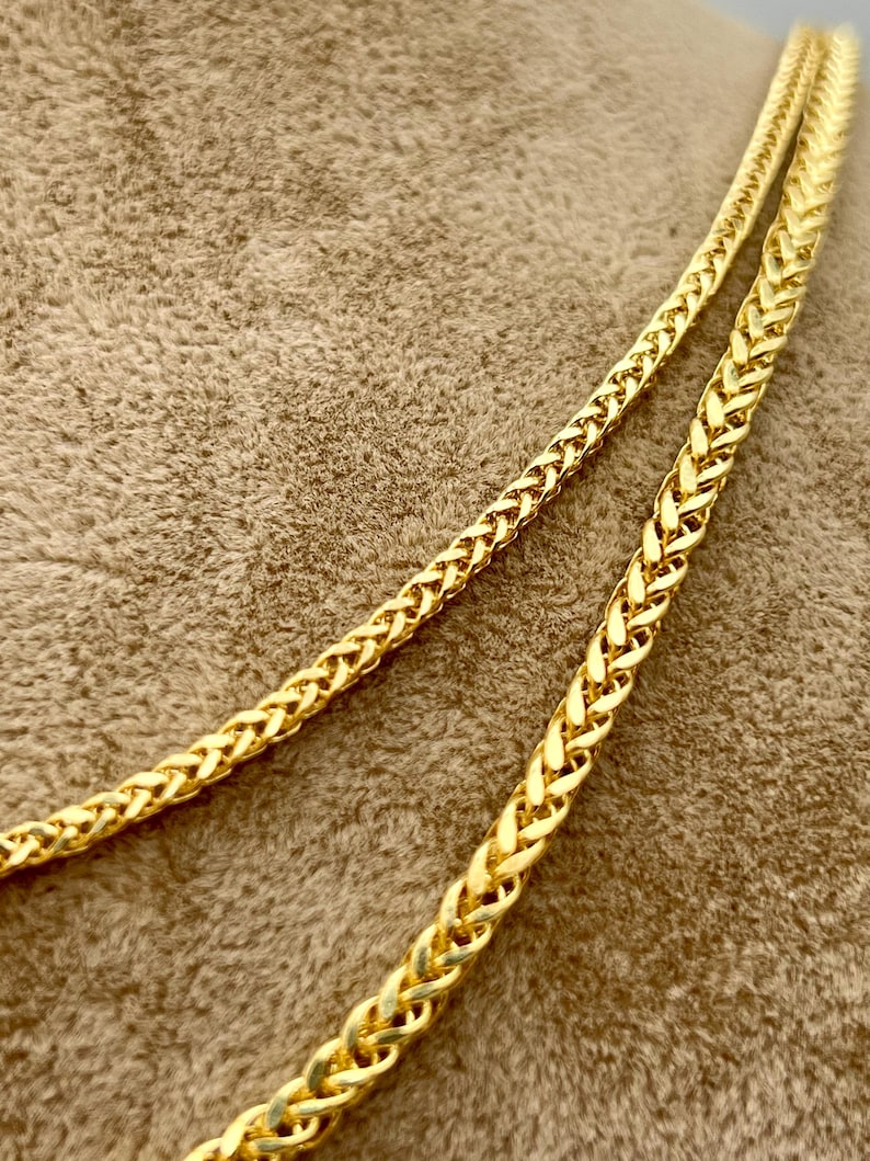 18k Gold Foxtail Chain Necklace: Trending Gift for Her/him - Etsy