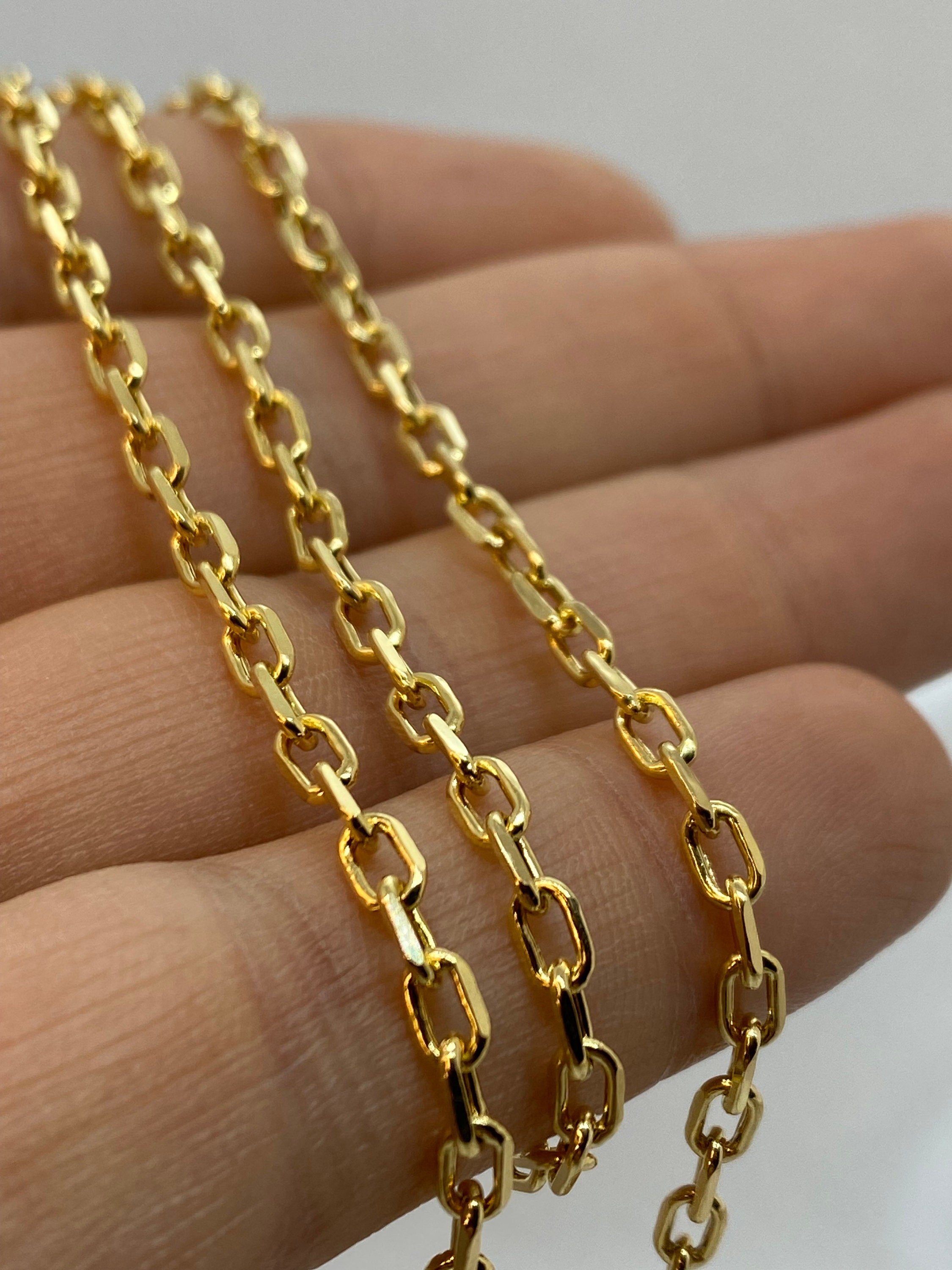 14k Gold Cable Chain, Gold Cable Chain,14k Trending Chain,14k Real Gold ...