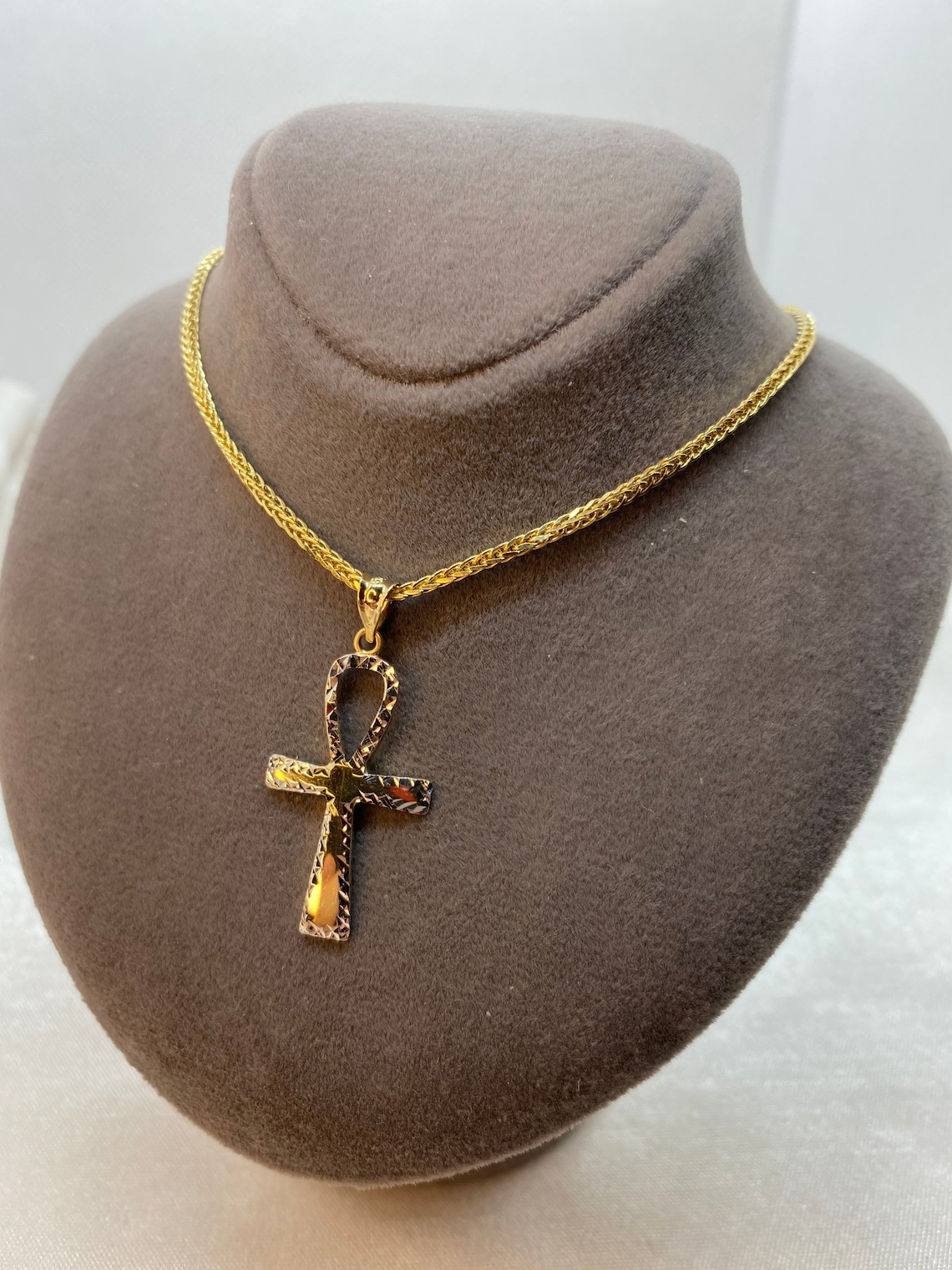 14K Gold Ankh Cross ,gold Ankh Cross ,gold Ankh Cross Pendant, Ankh ...