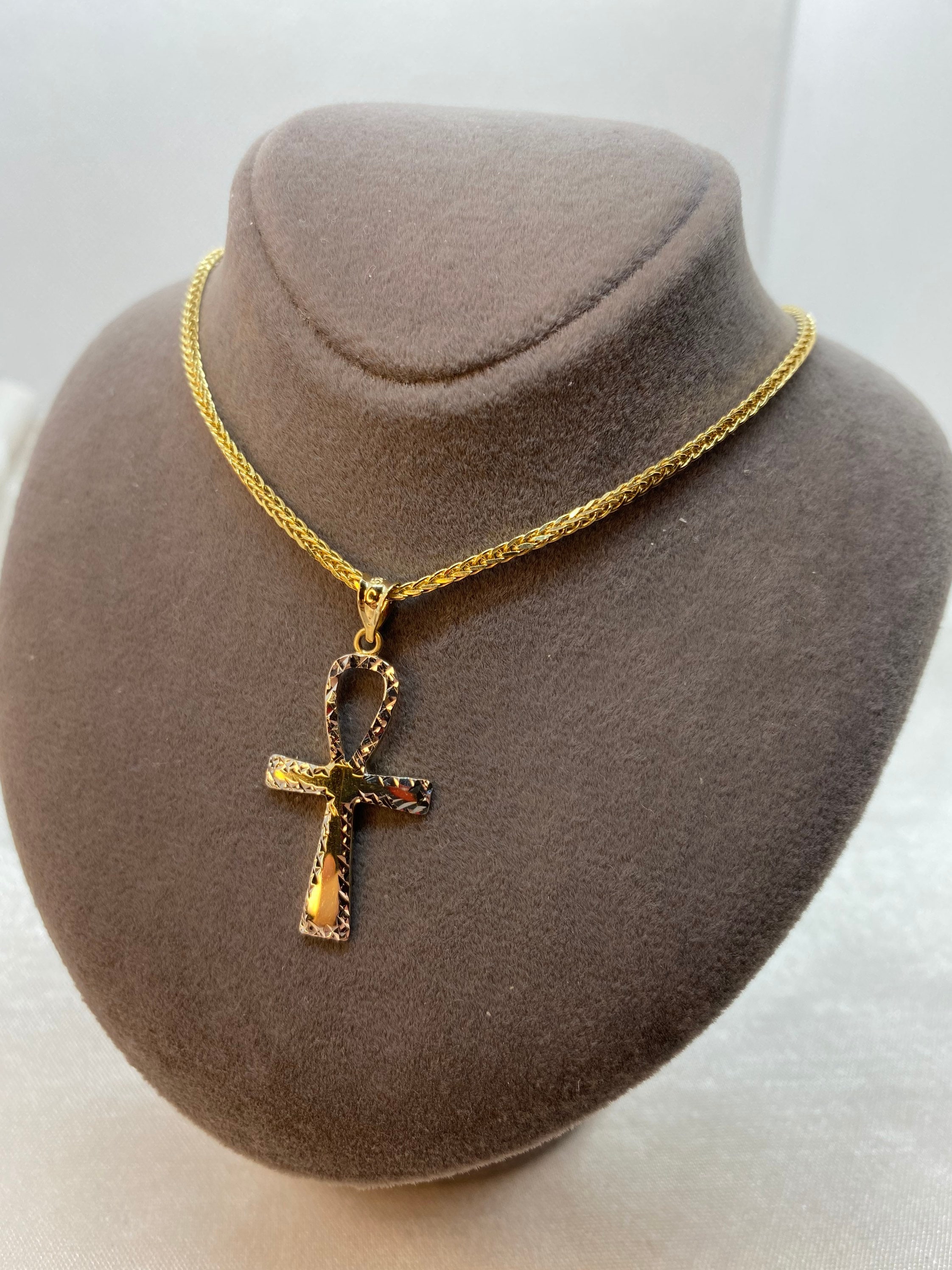 14K Gold Ankh Cross ,gold Ankh Cross ,gold Ankh Cross Pendant, Ankh ...