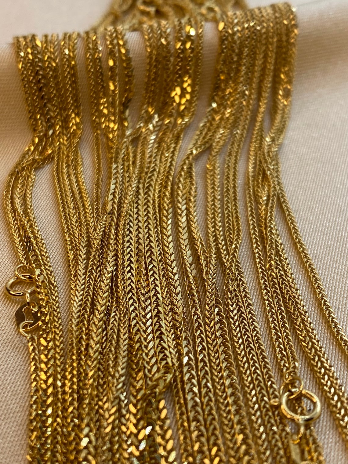 18k Gold Foxtail Chain Foxtail Chain Foxtail Necklace - Etsy Canada