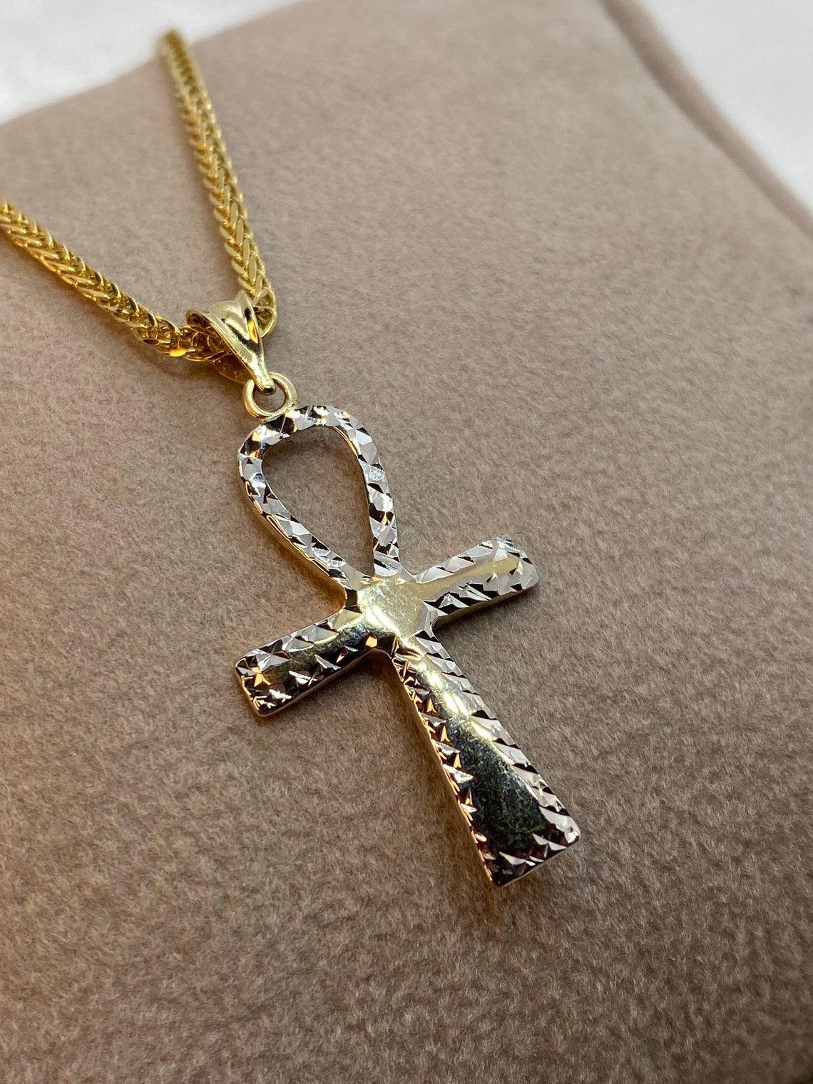 14K Gold Ankh Cross ,gold Ankh Cross ,gold Ankh Cross Pendant, Ankh ...