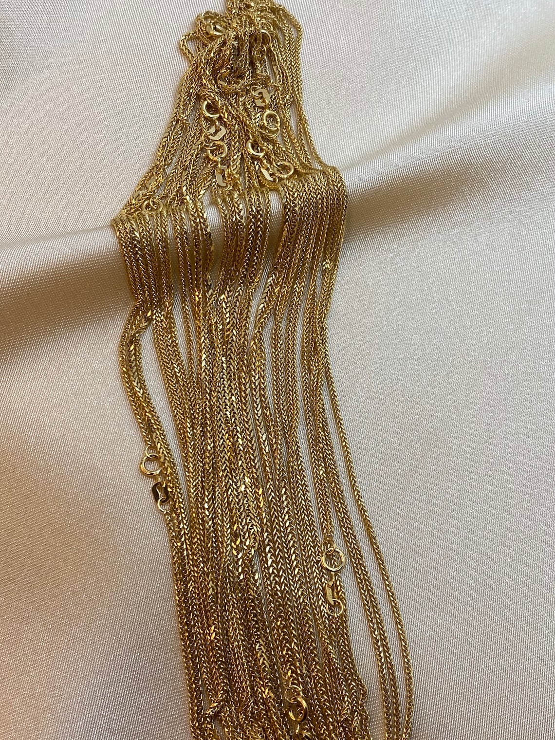 18k Gold Foxtail Chain Foxtail Chain Foxtail Necklace - Etsy Canada