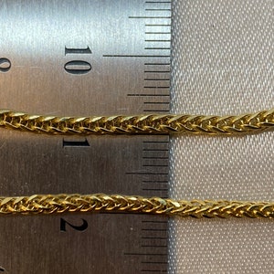 18k Solid Gold Foxtail Chain, Foxtail Chain, Foxtail Necklace, Franco ...