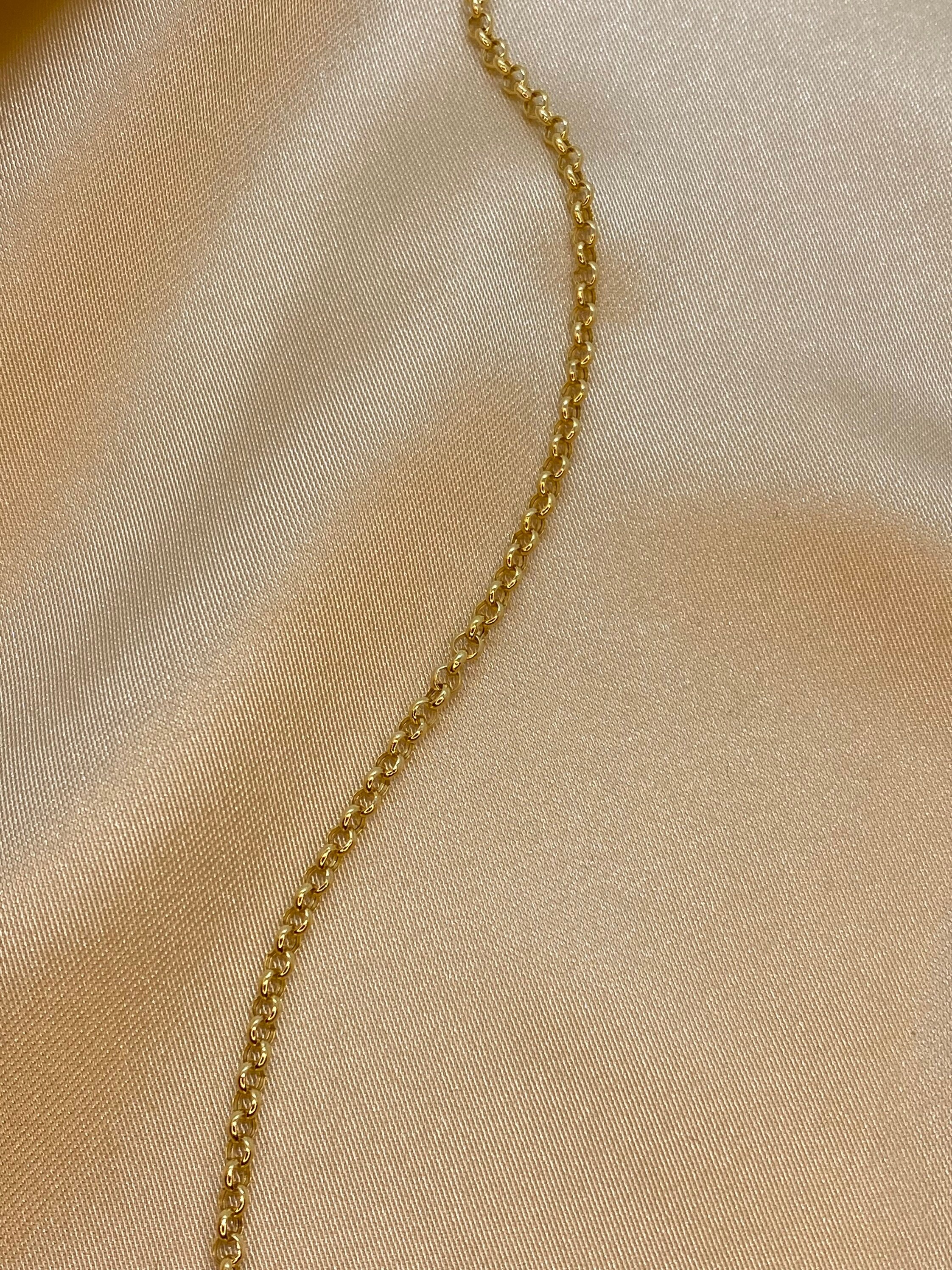 18k Solid Gold Rolo Chain 2MM , 18k Gold Rolo Chain, Gold Rolo Chain ...