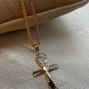 14K Gold Ankh Cross ,gold Ankh Cross ,gold Ankh Cross Pendant, Ankh ...