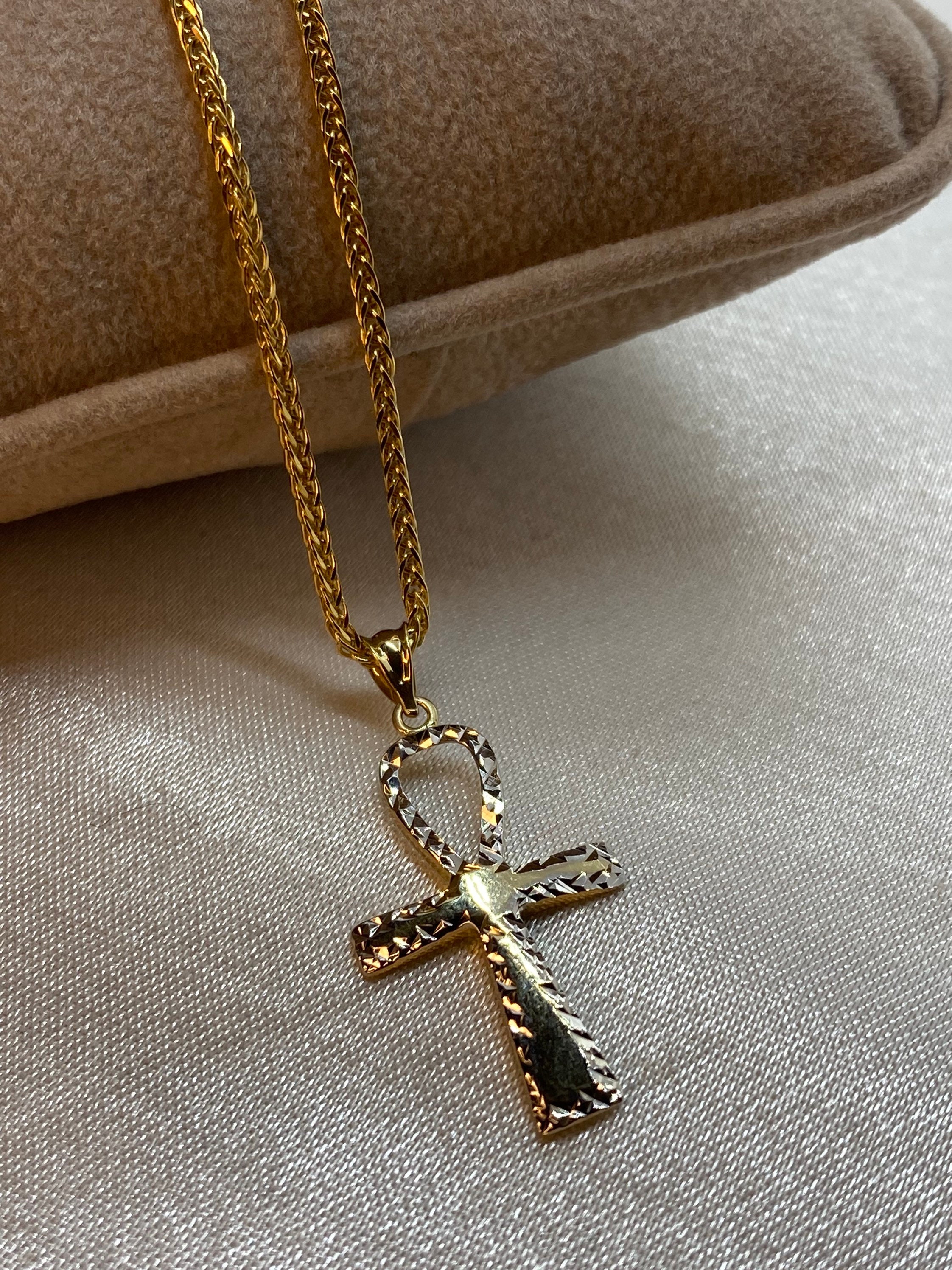 14K Gold Ankh Cross ,gold Ankh Cross ,gold Ankh Cross Pendant, Ankh ...