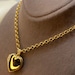 14k Solid Gold Heart Locket Necklace With Rolo Chain - Etsy