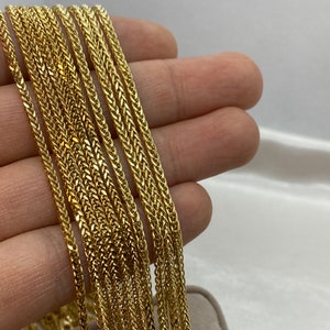 18k Gold Foxtail Chain Necklace: Trending Gift for Her/him - Etsy