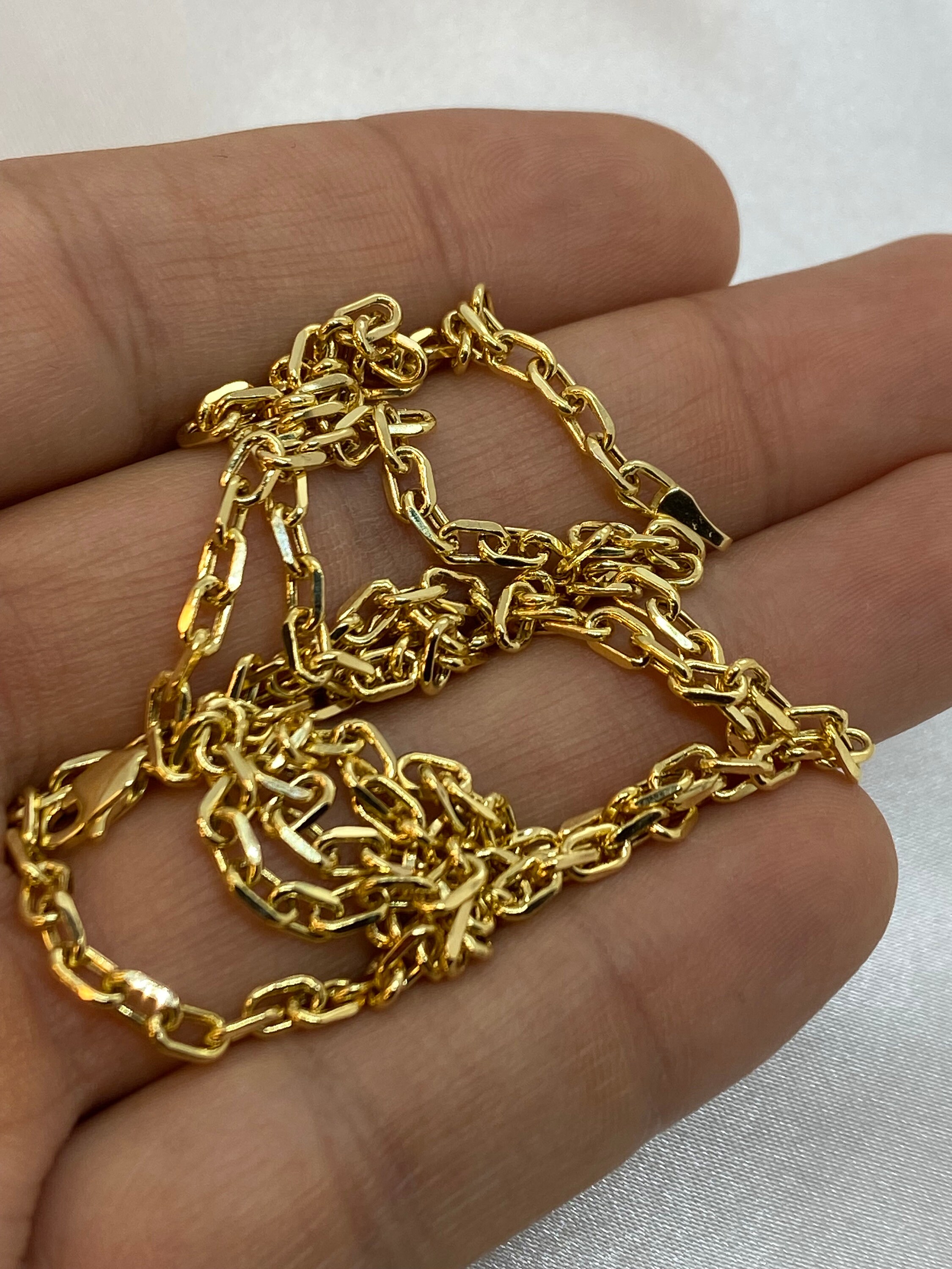 14k Gold Cable Chain, Gold Cable Chain,14k Trending Chain,14k Real Gold ...