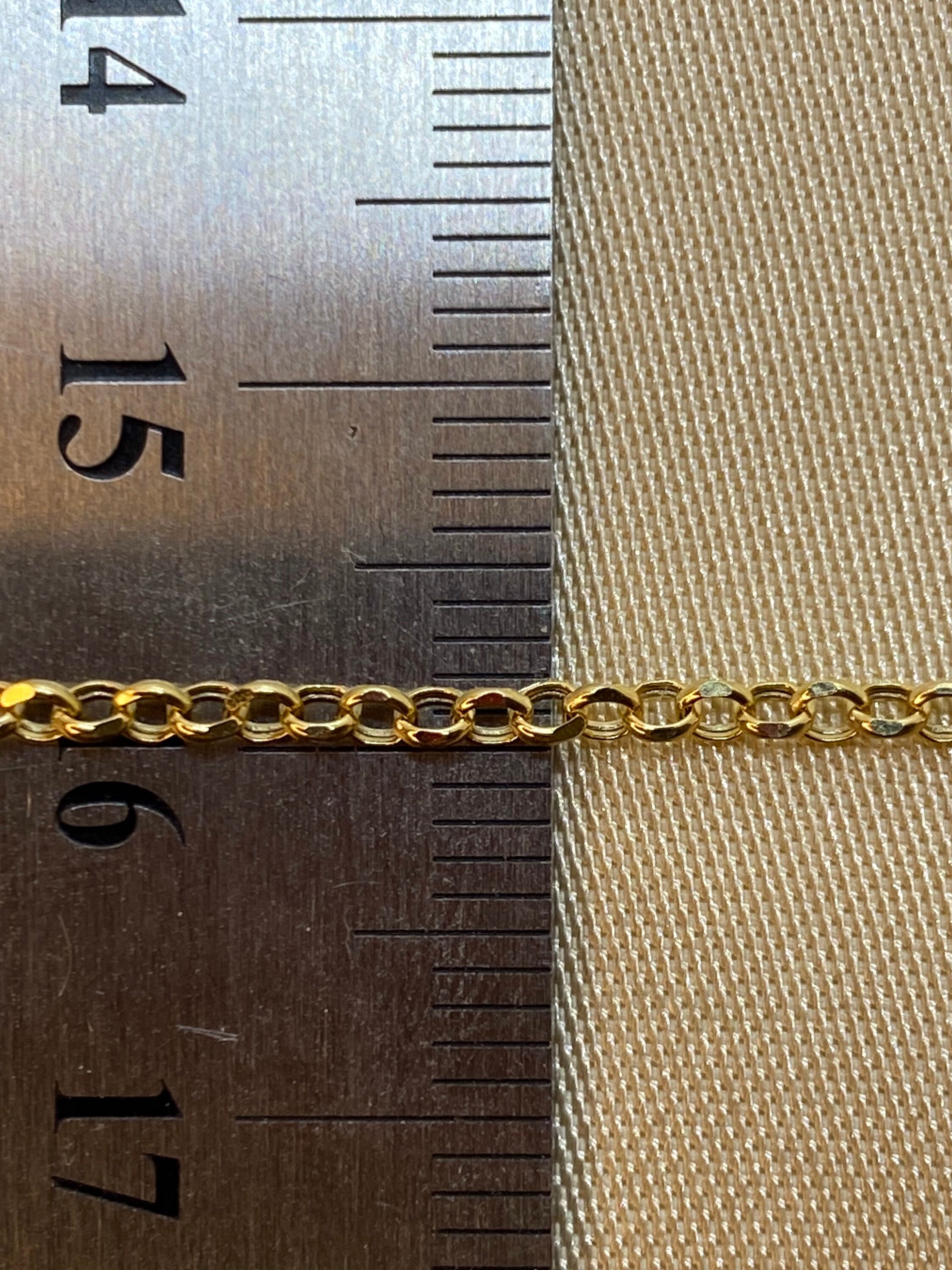 18k Solid Gold Rolo Chain 2MM , 18k Gold Rolo Chain, Gold Rolo Chain ...