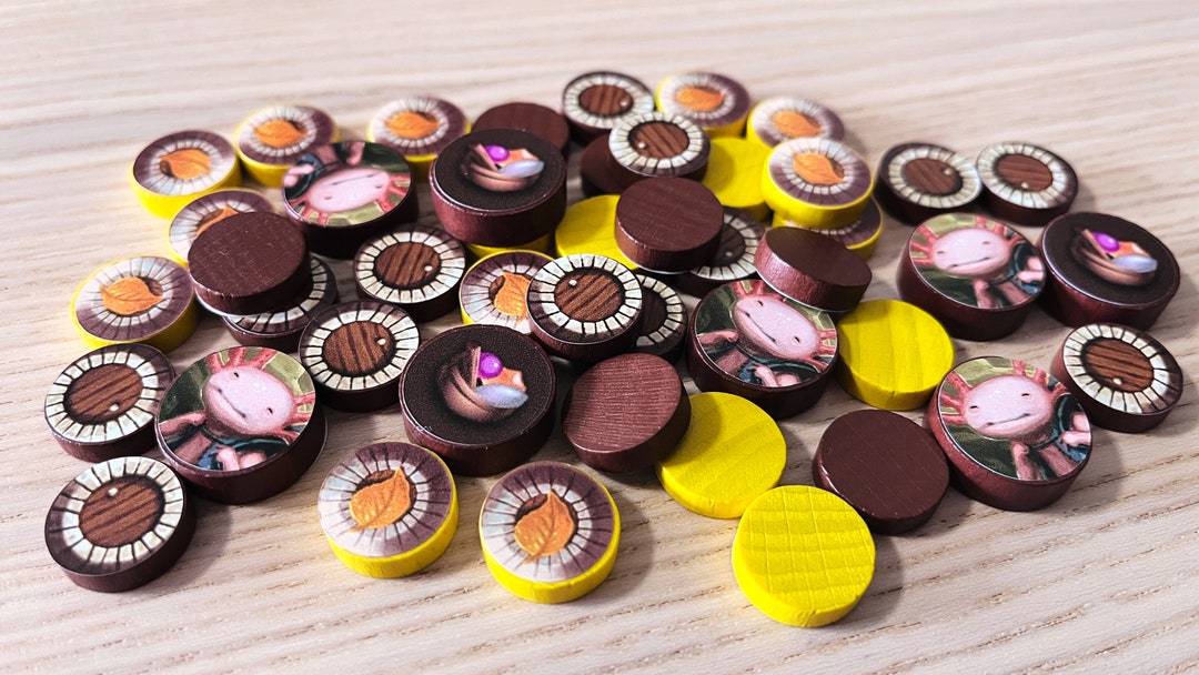 Everdell Wooden Tokens With Sticker Pack unofficial Product - Etsy