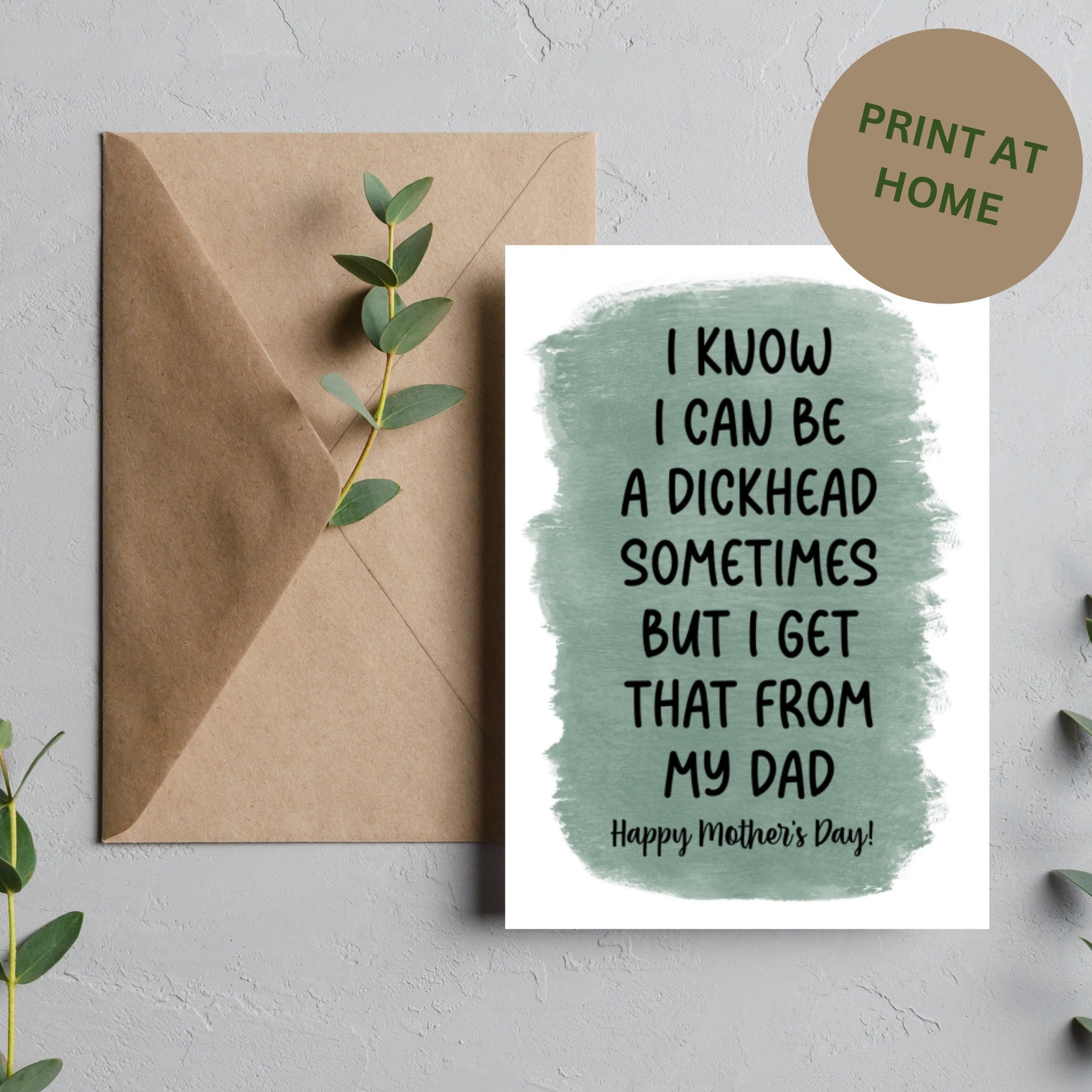 Mother's Day Card - Rude Mother's Day Card - Funny Mother's Day Card ...