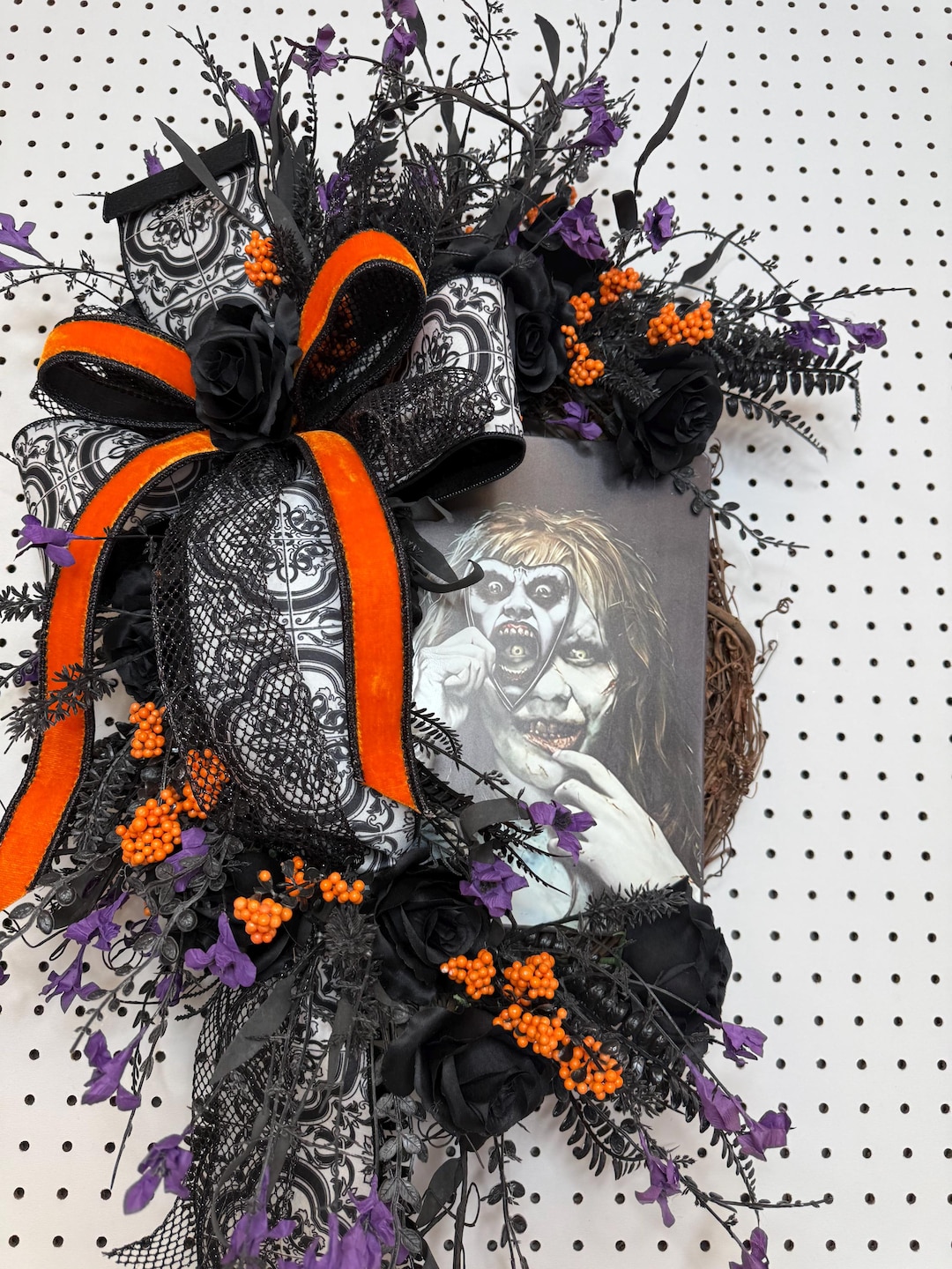 Halloween Horror Wreath, Evil Halloween Wreath, Spooky Door Wreath - Etsy
