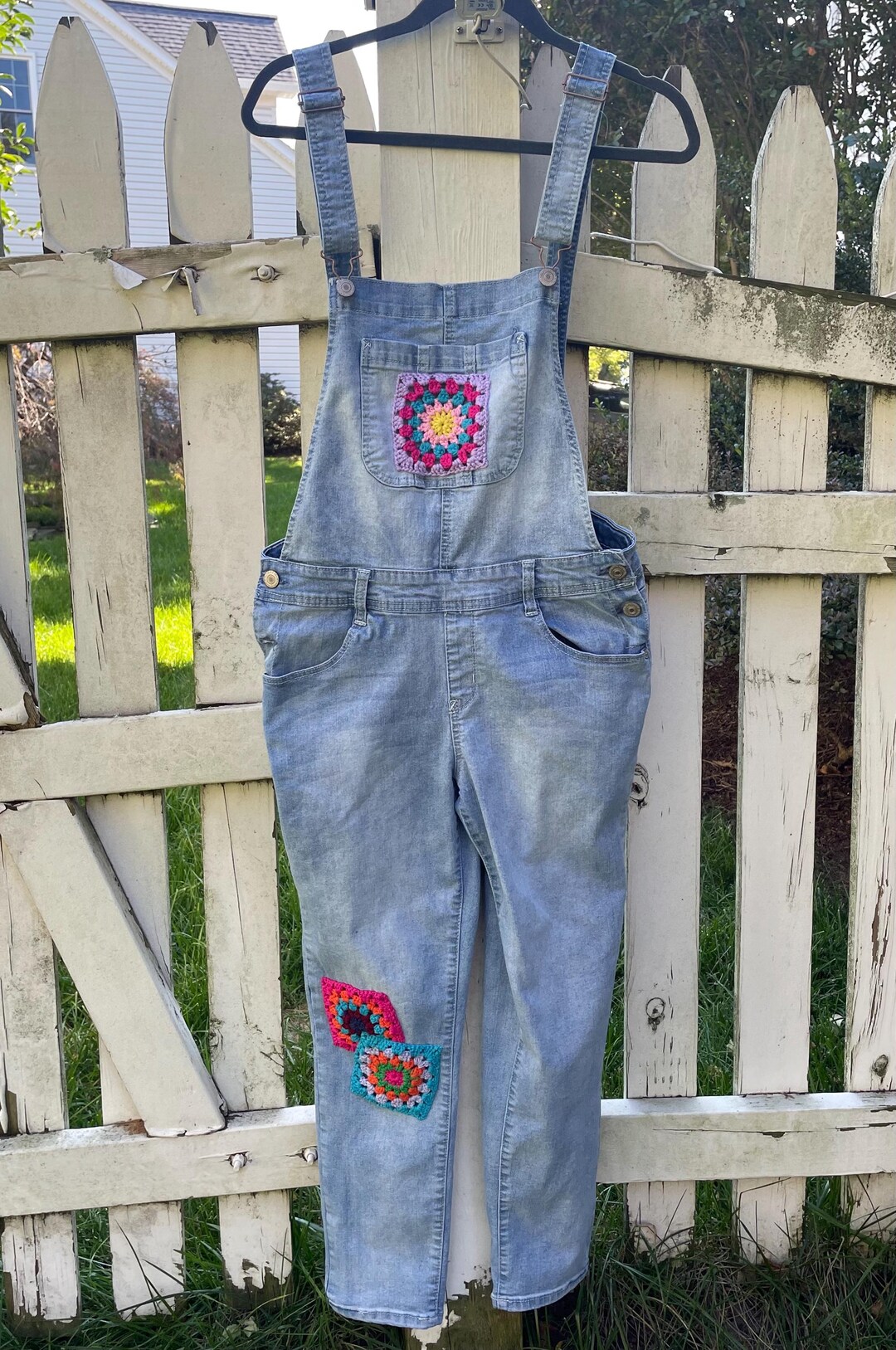 LARGE Overalls, Upcycled,denim,repurposed,distressed, Faded,homemade ...