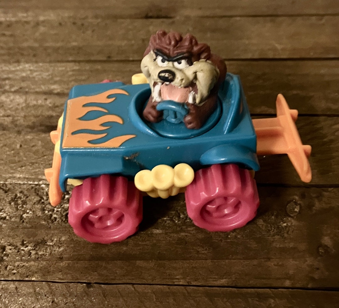 1992 Mcdonalds Warner Bros. taz Spinning Head Push and Pull Vehicle Toy ...