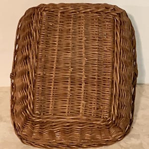 Vintage Large Deep Rectangular Reed Wicker Basket - Etsy