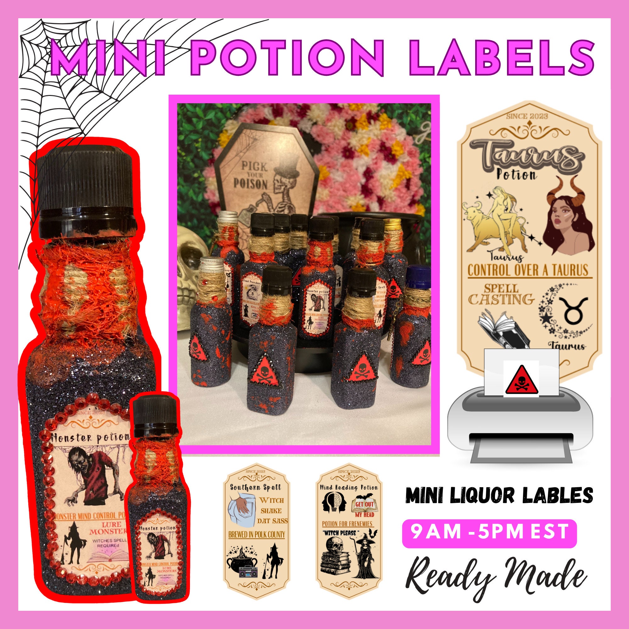 Editable Miniature Label Templates - Etsy