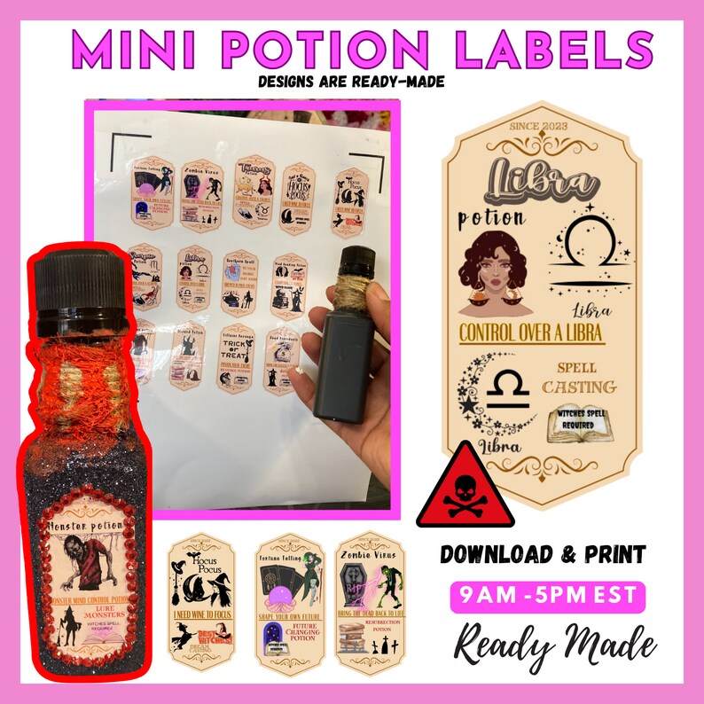 Editable Miniature Label Templates - Etsy