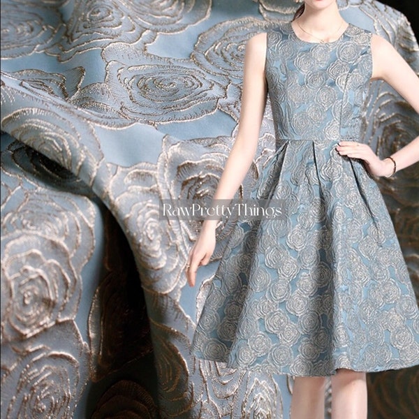 Embossed Brocade Fabric - Etsy