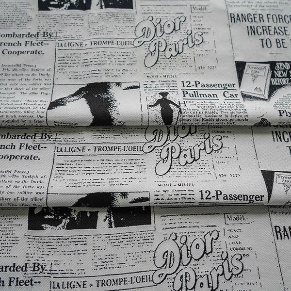 Newspaper Fabric (Just for you!) - Etsy