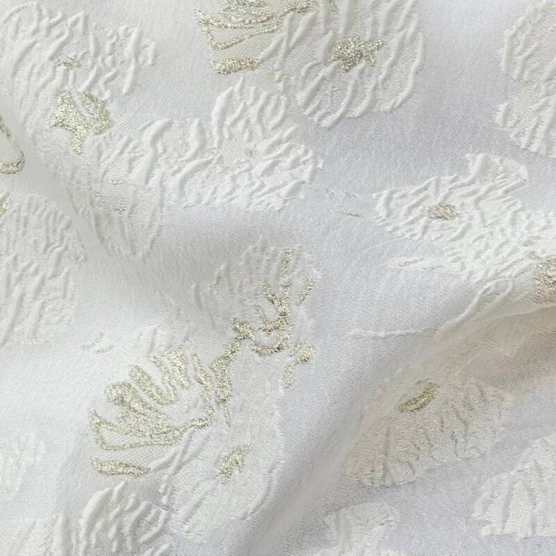 White Brocade - Etsy