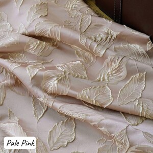 55" Wide Embossed Gold Leaf Jacquard Brocade Fabric, 3D Designer ...