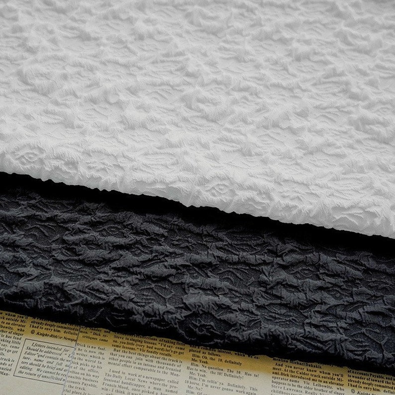 56 Wide Textured Jacquard Cloqué Fabric 3D Designer - Etsy