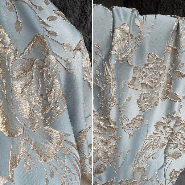 Blue Brocade - Etsy