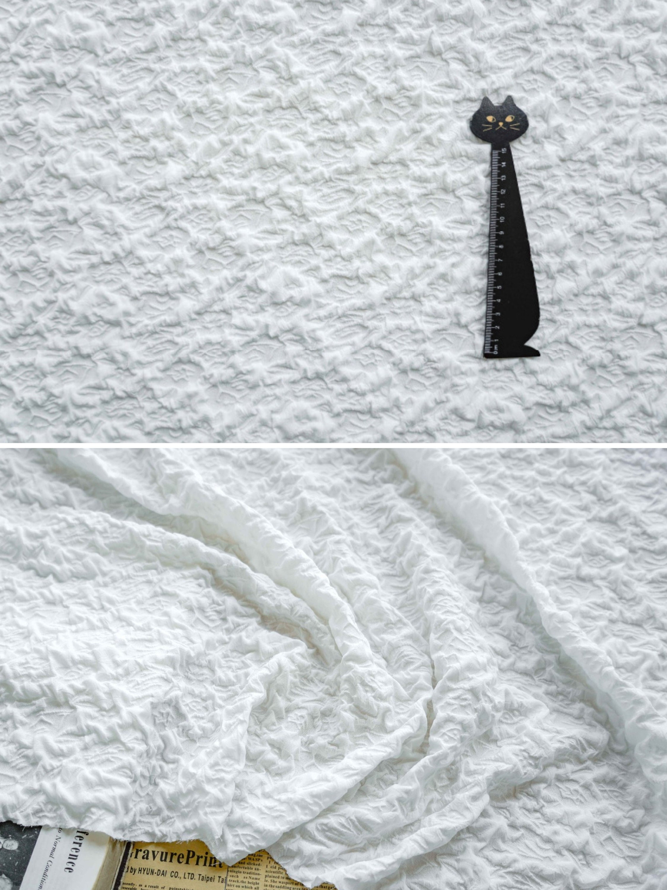 56 Wide Textured Jacquard Cloqué Fabric 3D Designer - Etsy