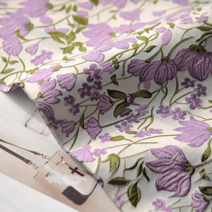 57" Wide Embossed Vine Floral Jacquard Brocade Fabric, Quality Costume ...