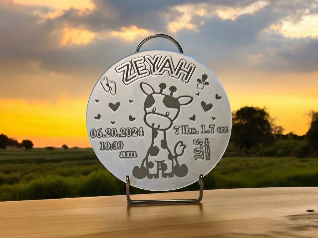 Birth Announcement Decorative Mirror W/ Stand - Etsy