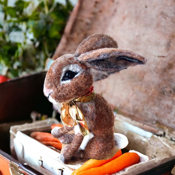 Needle Felted Hare - Etsy UK