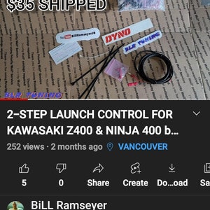 KAWASAKI Z400 & NINJA 400 Yamaha R3 2 Step Launch Control for PCV or ...