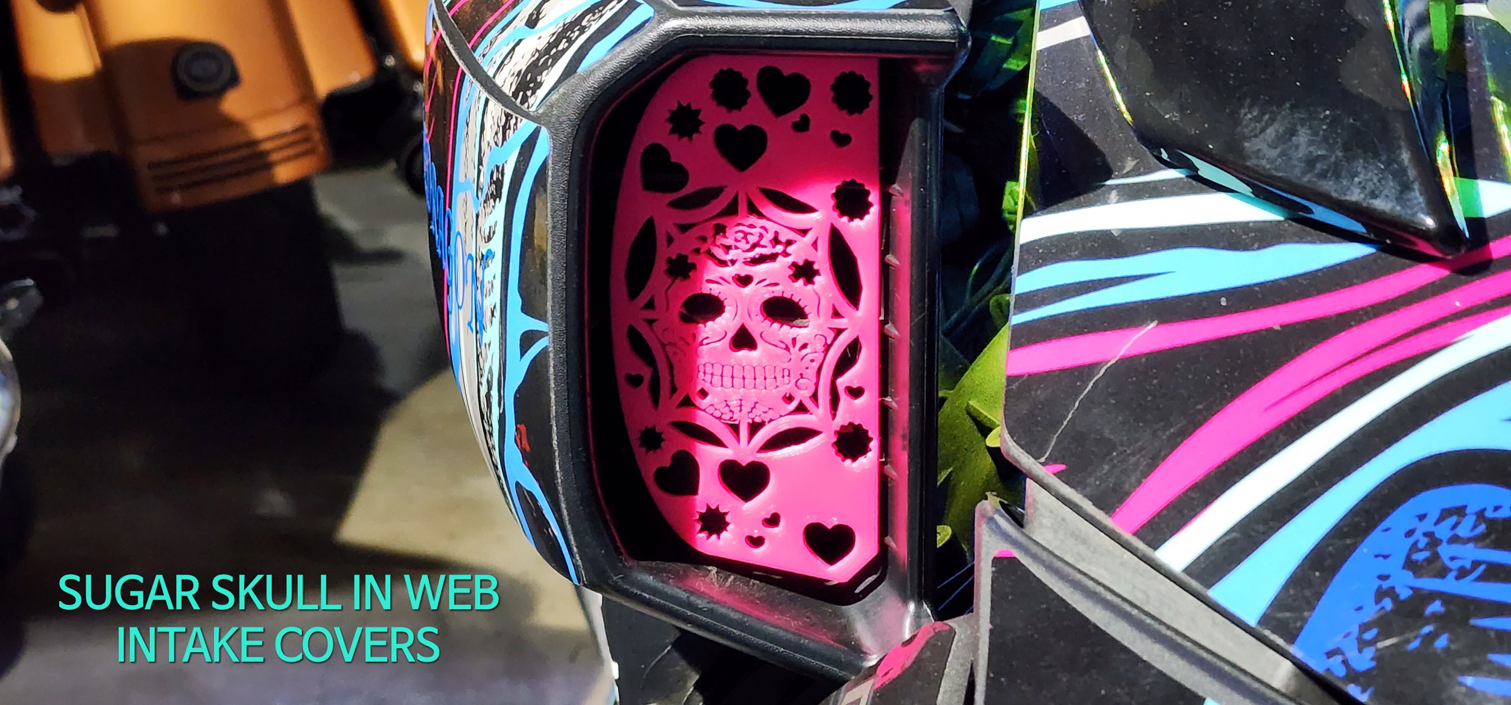 CAN-AM RYKER Sugar Skull in Web Intake Covers - Etsy