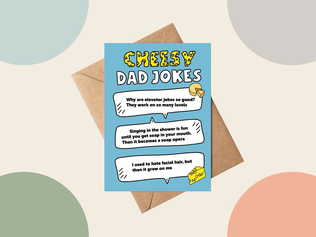 Funny Cheesy Dad Jokes Father's Day Card Funny Card for - Etsy