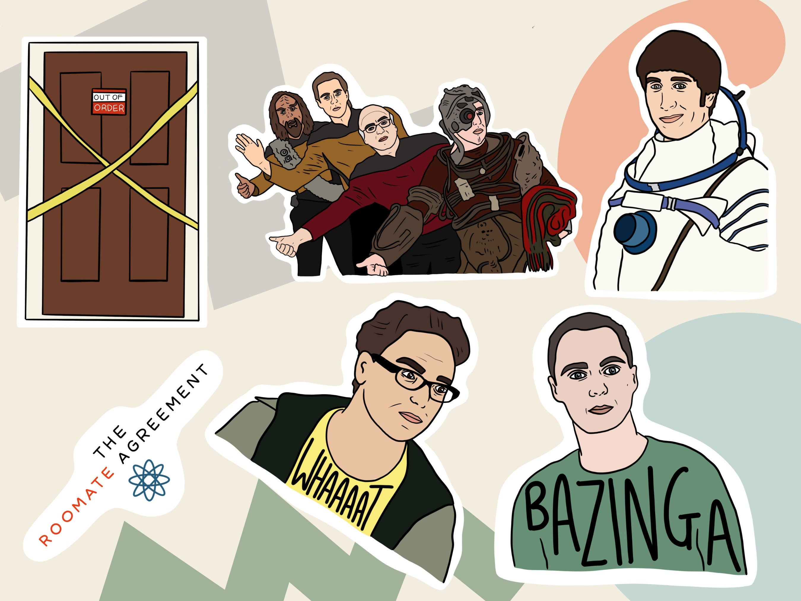 The Big Bang Theory Sticker Pack Decal Stickers For Laptop Etsy