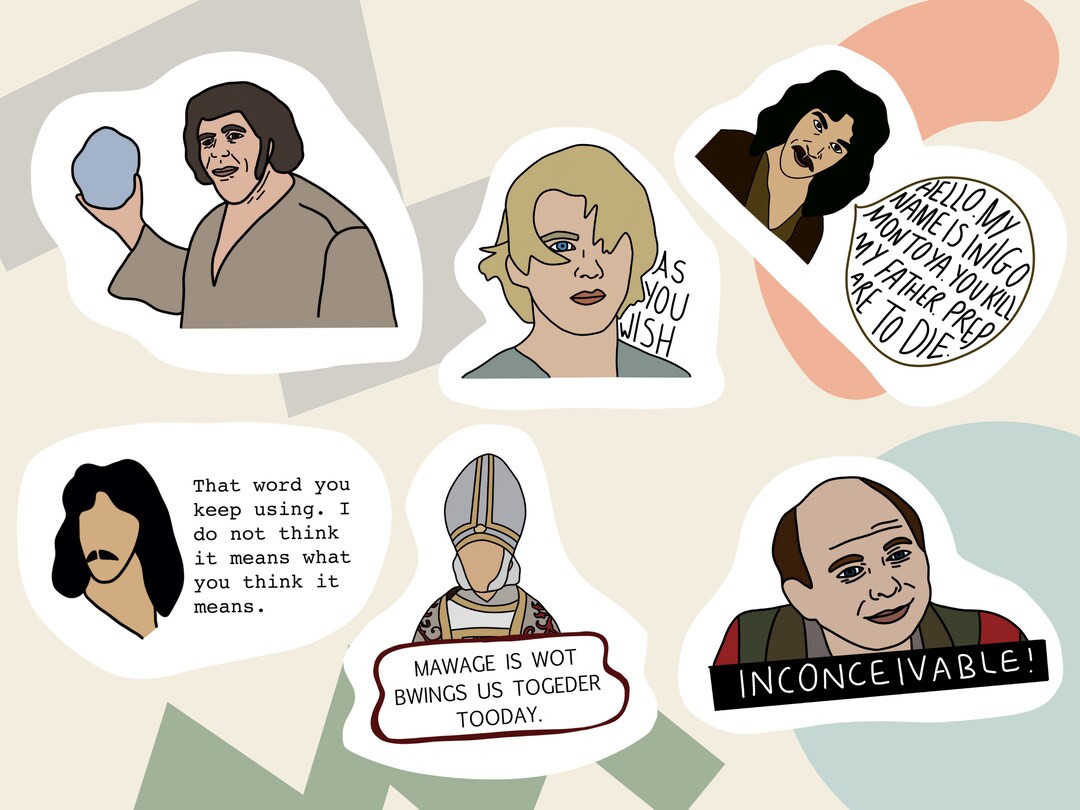 The Princess Bride Sticker Pack Decal Stickers for Laptop, . Princess ...
