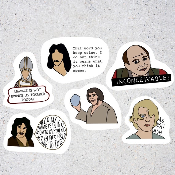 The Princess Bride Sticker Pack Decal Stickers for Laptop | Etsy