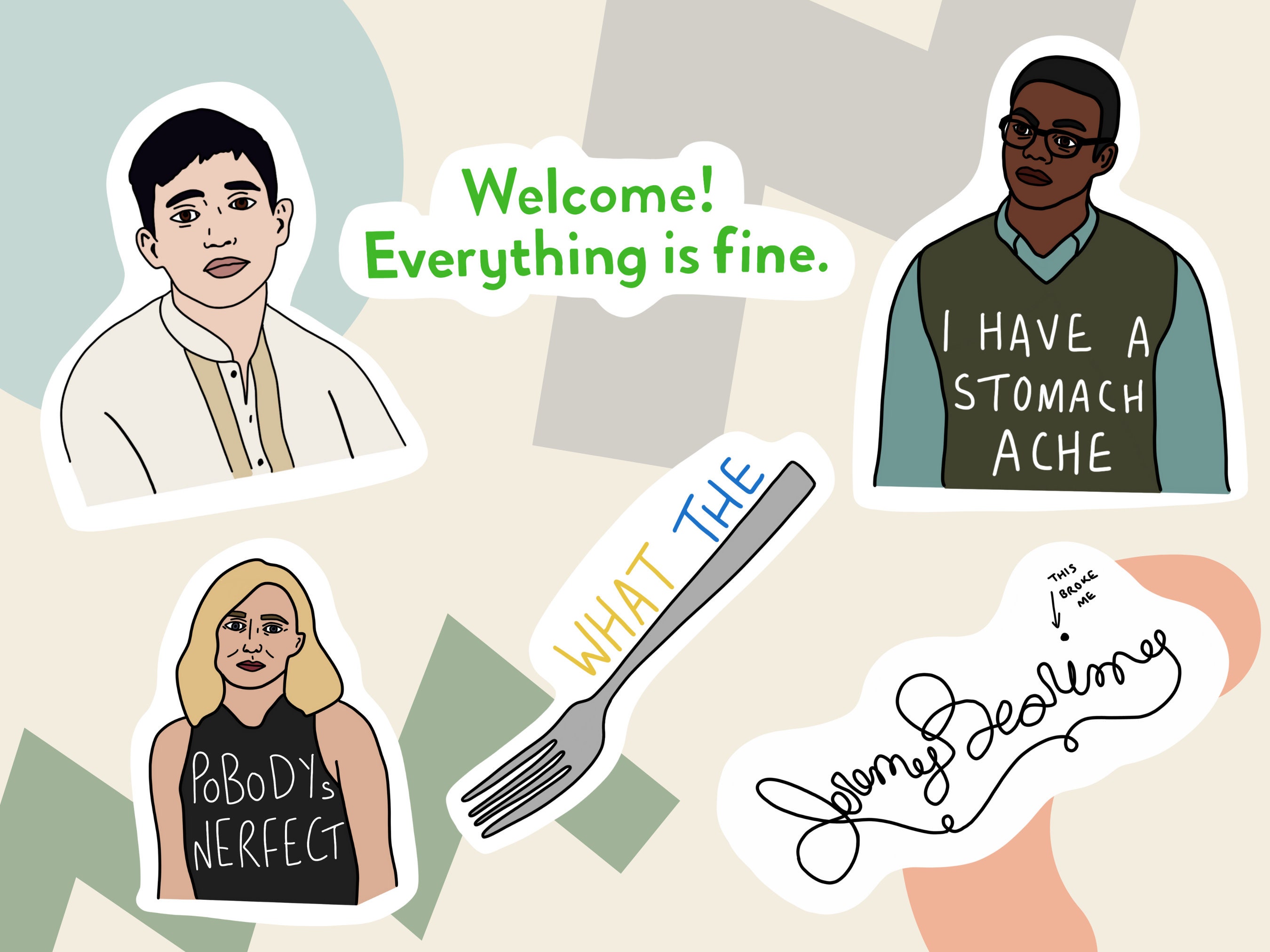 The Good Place Sticker Pack Decal Stickers for Laptop Water - Etsy