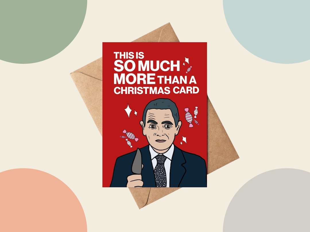 Love Actually Rowan Atkinson Christmas Card, Funny Movie Christmas Card ...