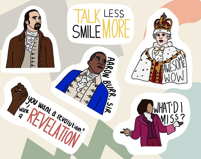Hamilton the Musical Sticker Pack - Decal Stickers for Laptop ...