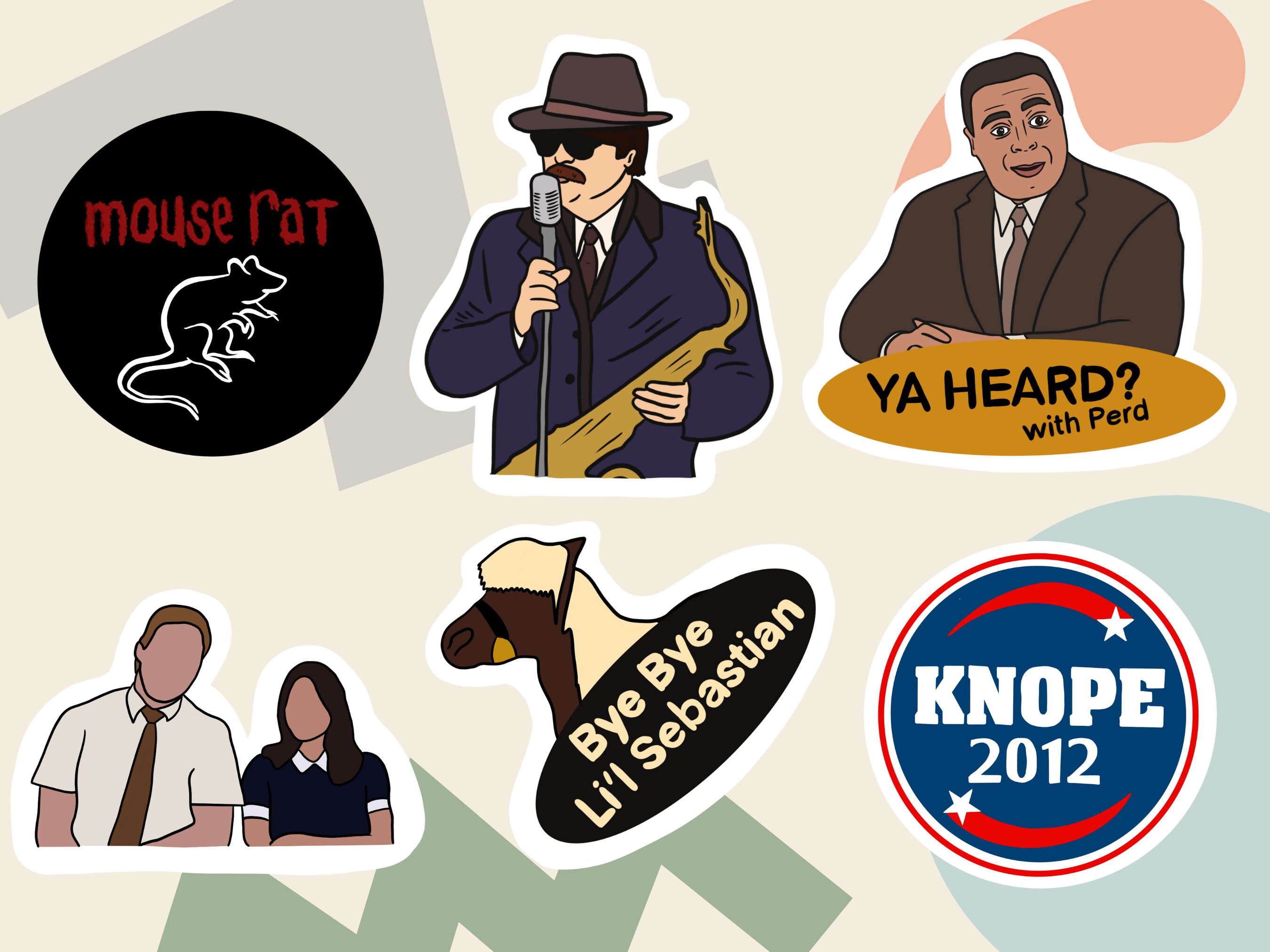 Parks and Recreation Sticker Pack Waterproof Decal Stickers - Etsy