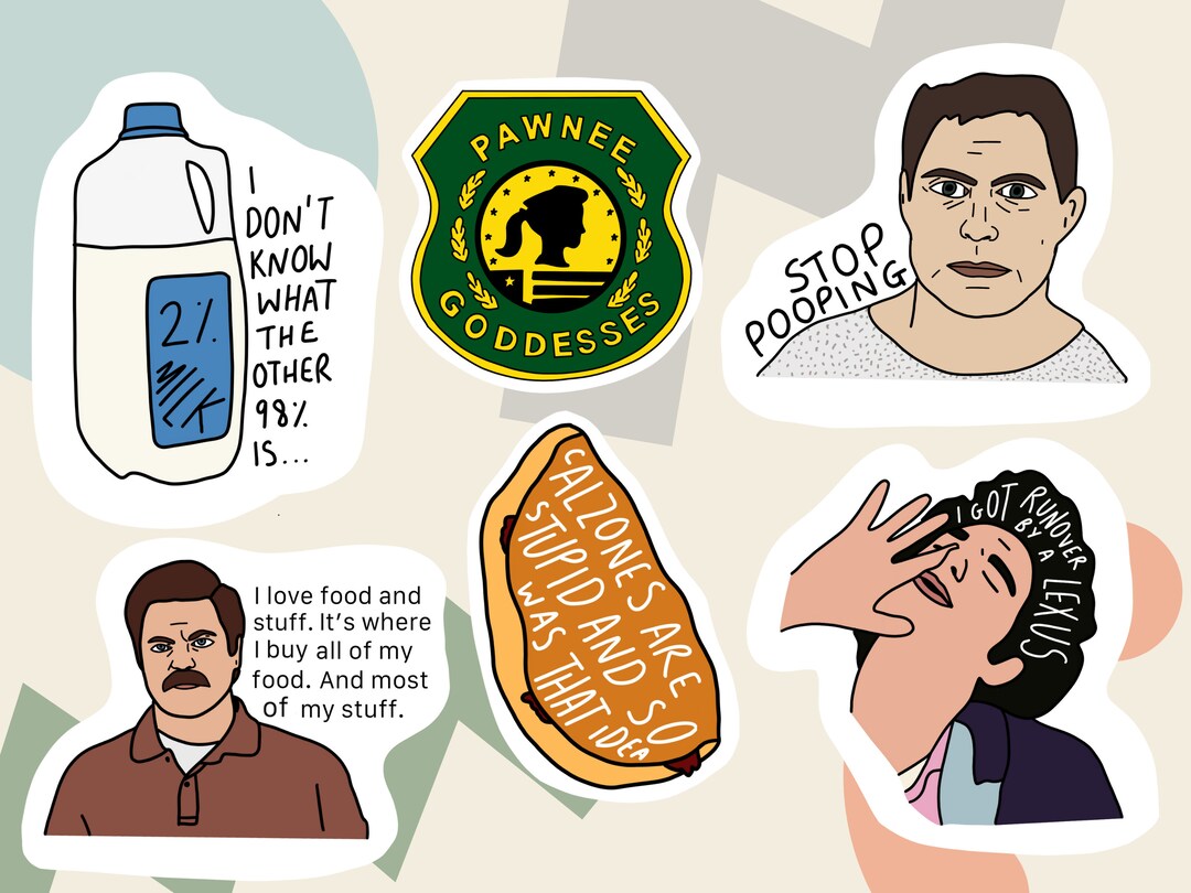 Parks and Recreation Sticker Pack Waterproof Decal Stickers for Laptop ...