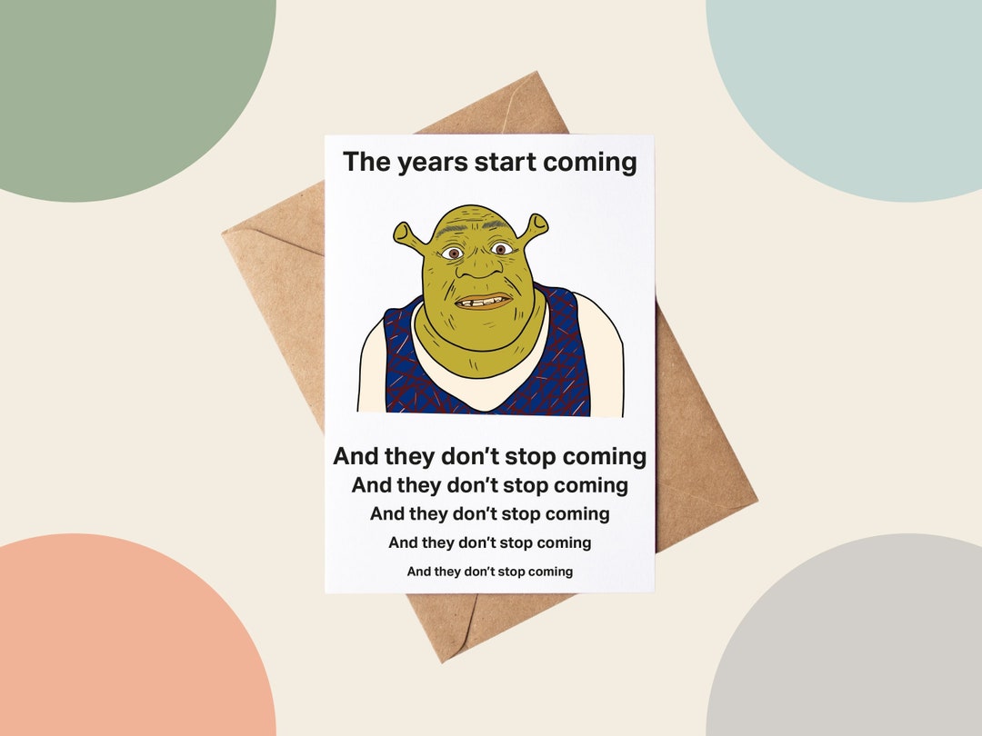 Funny Shrek Birthday Card Shrek Card Shrek Gift Funny - Etsy Portugal