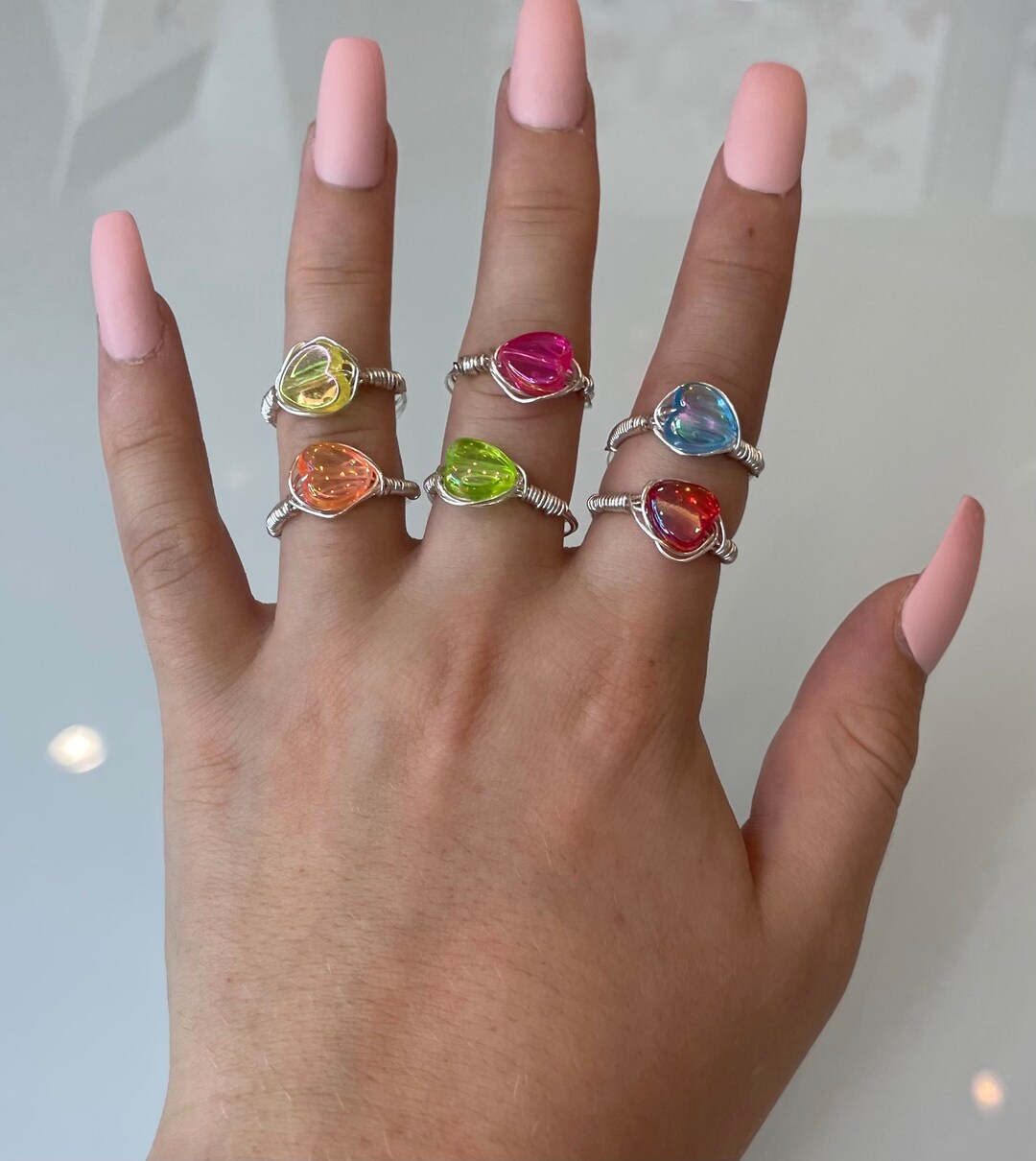 Candy Heart Rings - Etsy