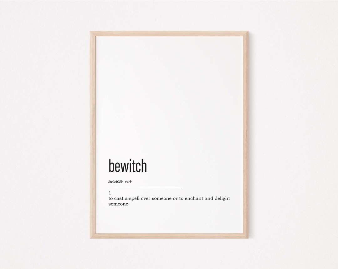 Bewitch Definition Printable Wall Art, Halloween Wall Art, Halloween ...