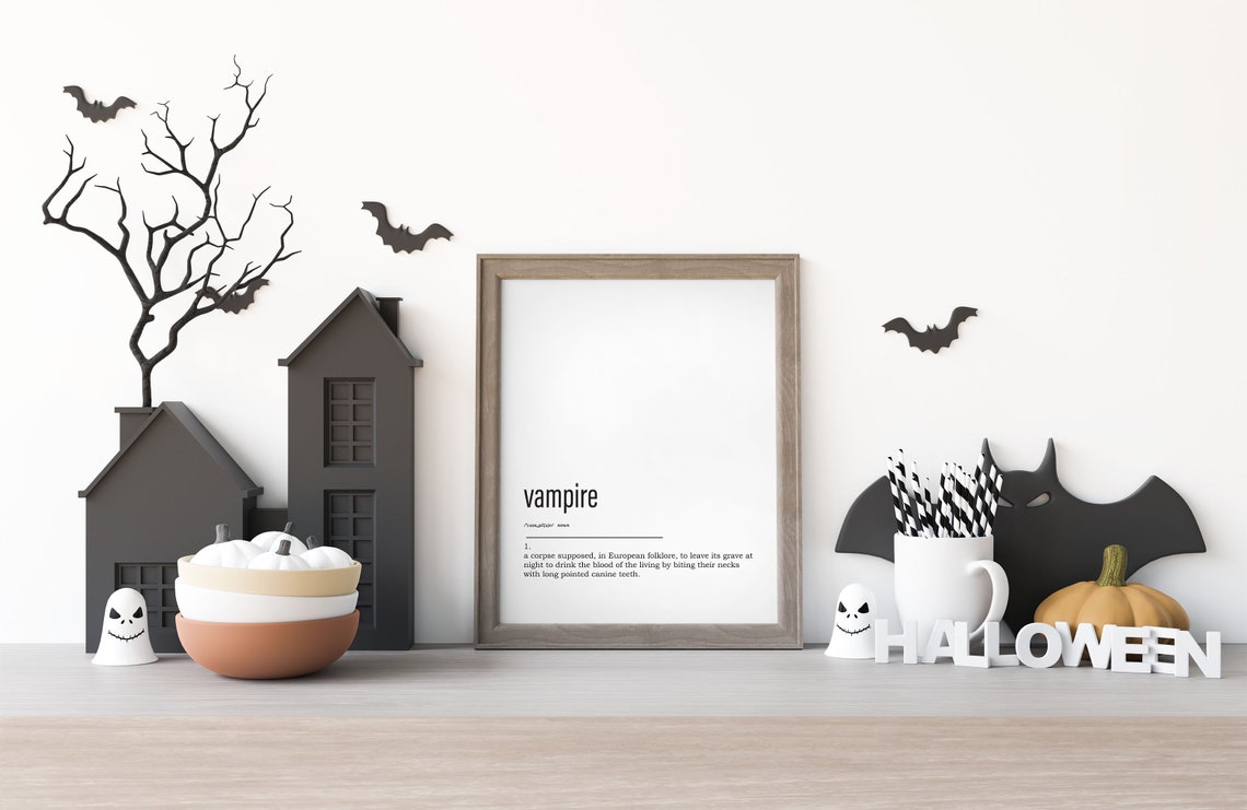 Vampire Definition Printable Wall Art Halloween Wall Art - Etsy